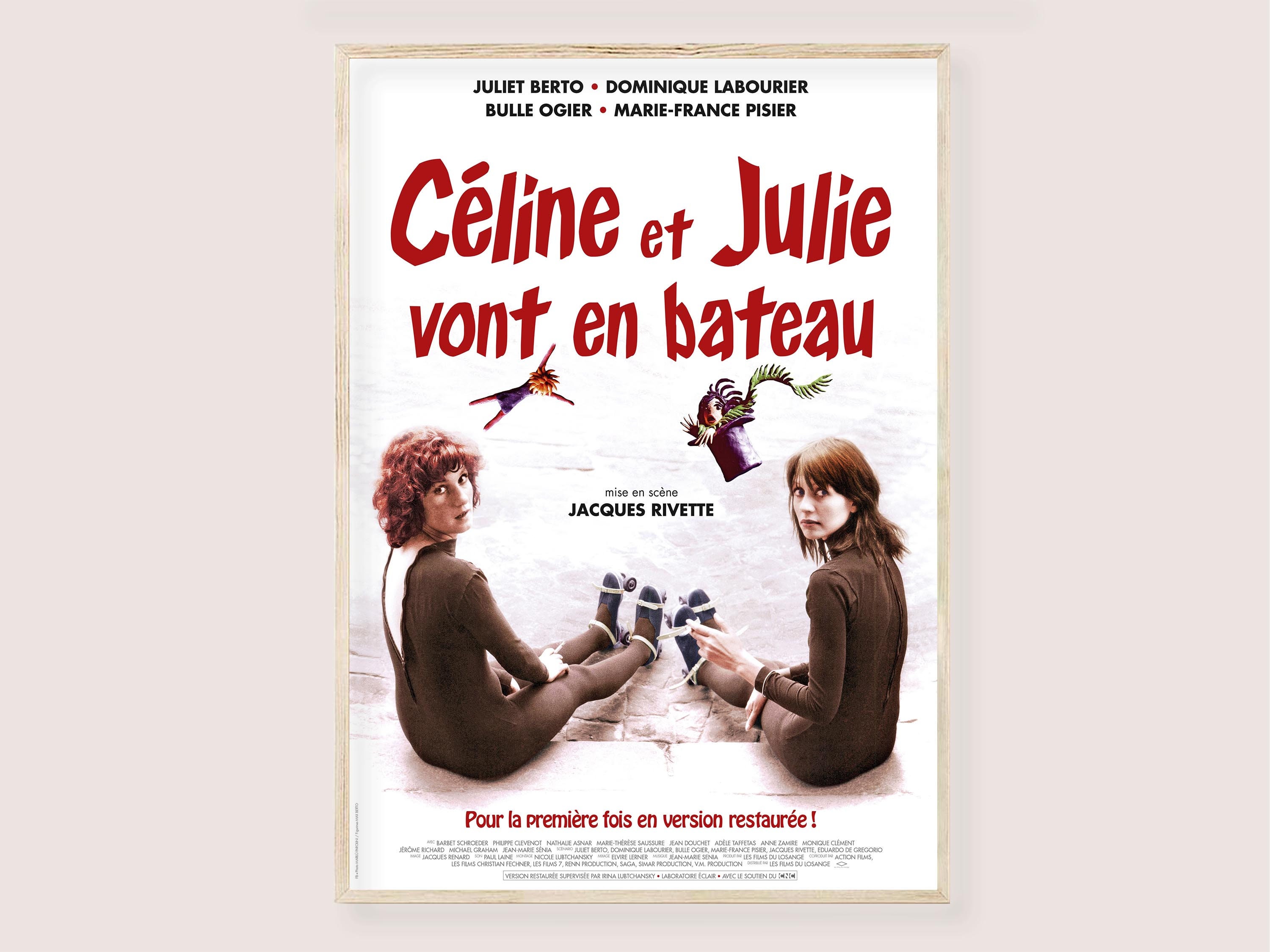 Celine and Julie Go Boating Movie Poster Digital Retro Jacques Rivette ...