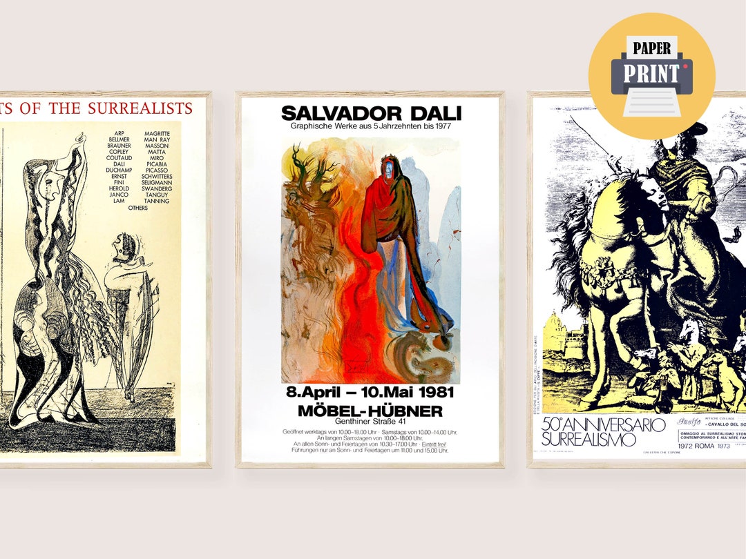 Salvador Dali Surreal Art Prints Dali Fleurs Art Exhibition - Etsy