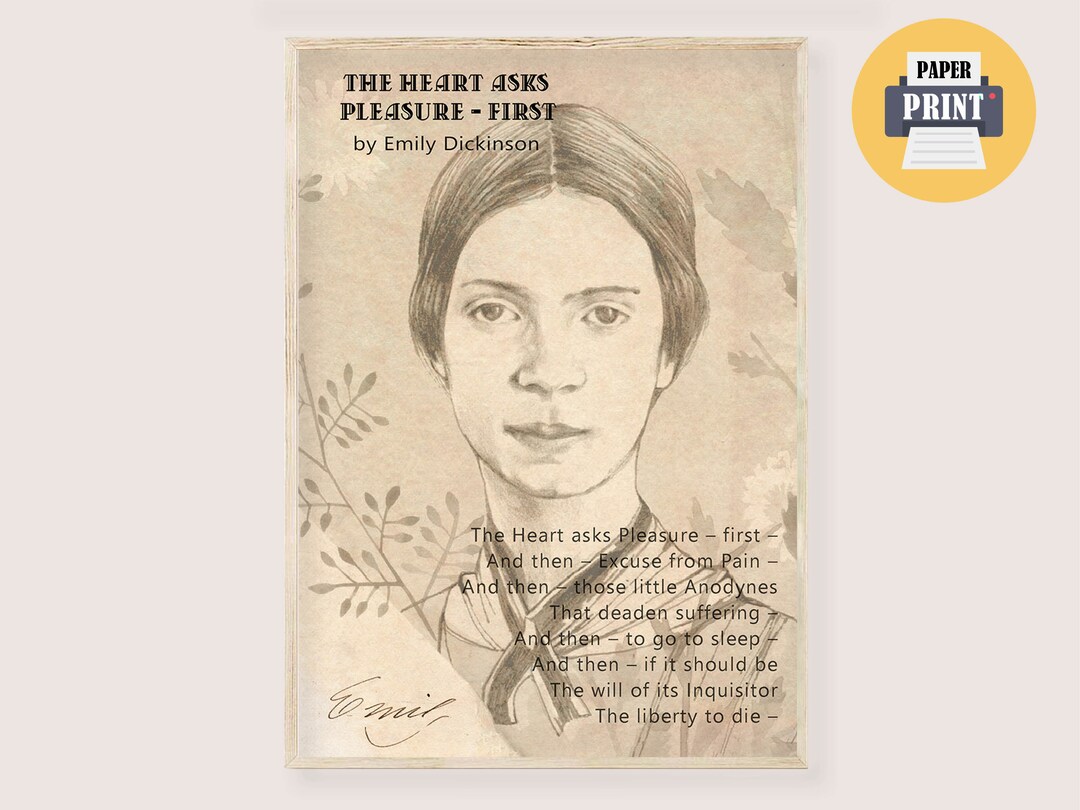 Emily Dickinson Poster Dickinson Poem Print Emily Dickinson - Etsy