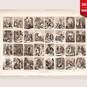 Pilgrim's Progress Map Art Print - Pictorial Plan City of Destruction ...