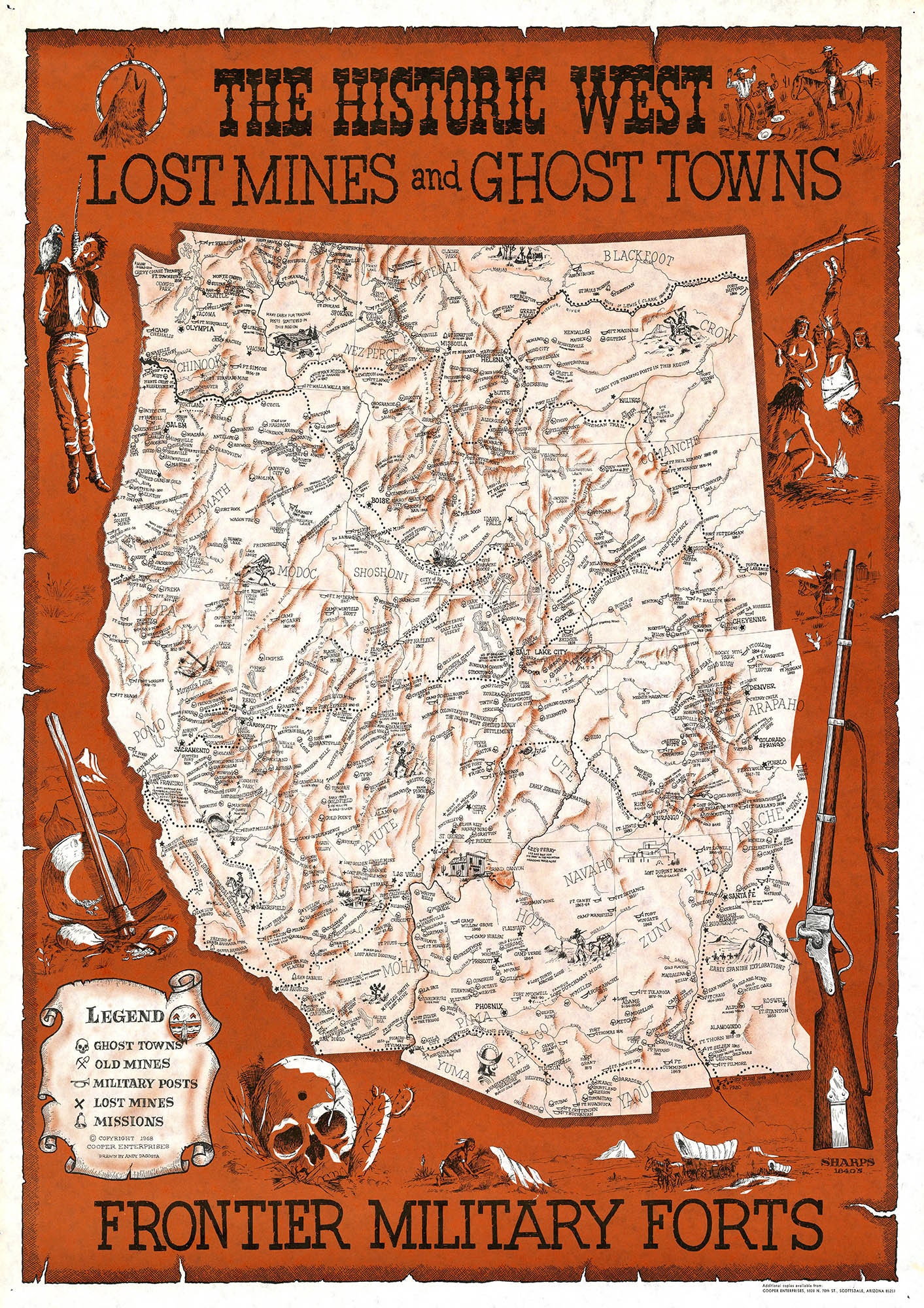 Nevada Ghost Towns Map Download - Authentic Map of Nevada Ghost Towns ...