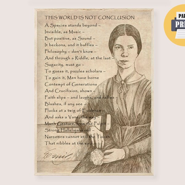 Emily Dickinson Poem - Etsy