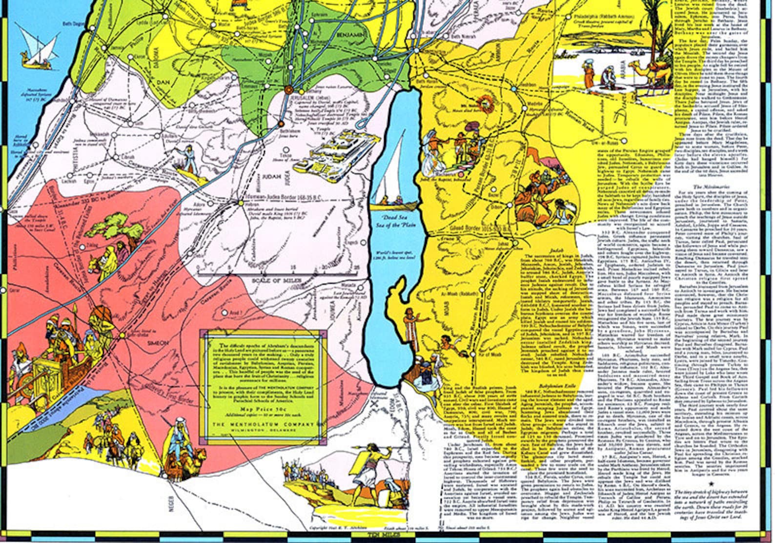 Holy Land Map Jerusalem Bible Timeline - Religious Map of Holy Land ...