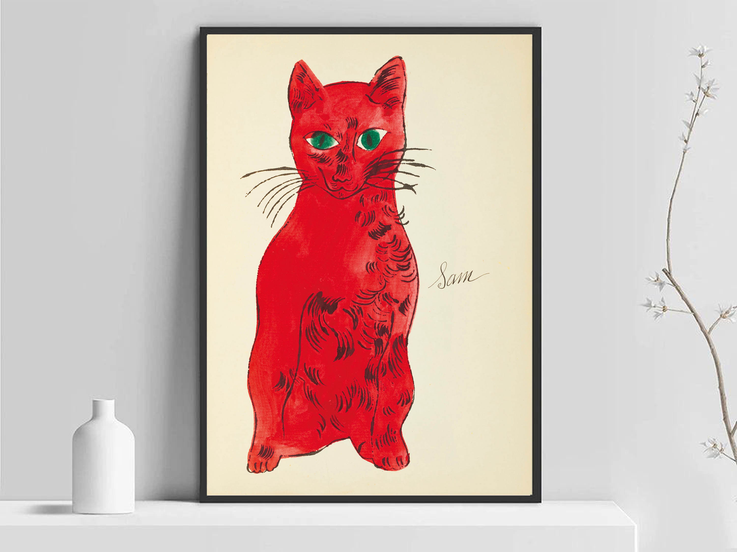 25 Cats Named Sam Warhol Print Set of 3 Pop Art Andy Warhol Cat Posters ...