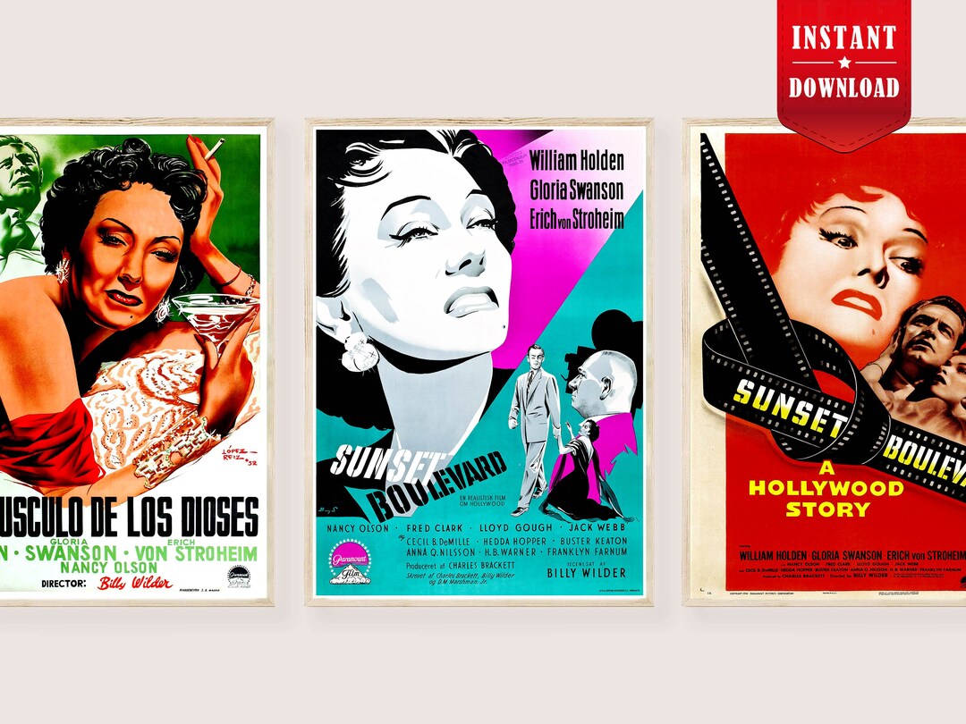 Sunset Blvd Movie Posters Download - Billy Wilder Film Prints Sunset ...
