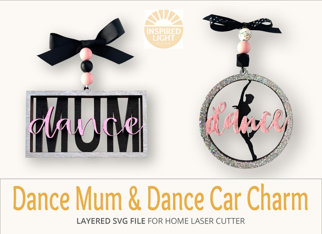 Dancer Dance Mum Car Charm Ornament, Set of 2, UK Mum, Dance Gifts ...