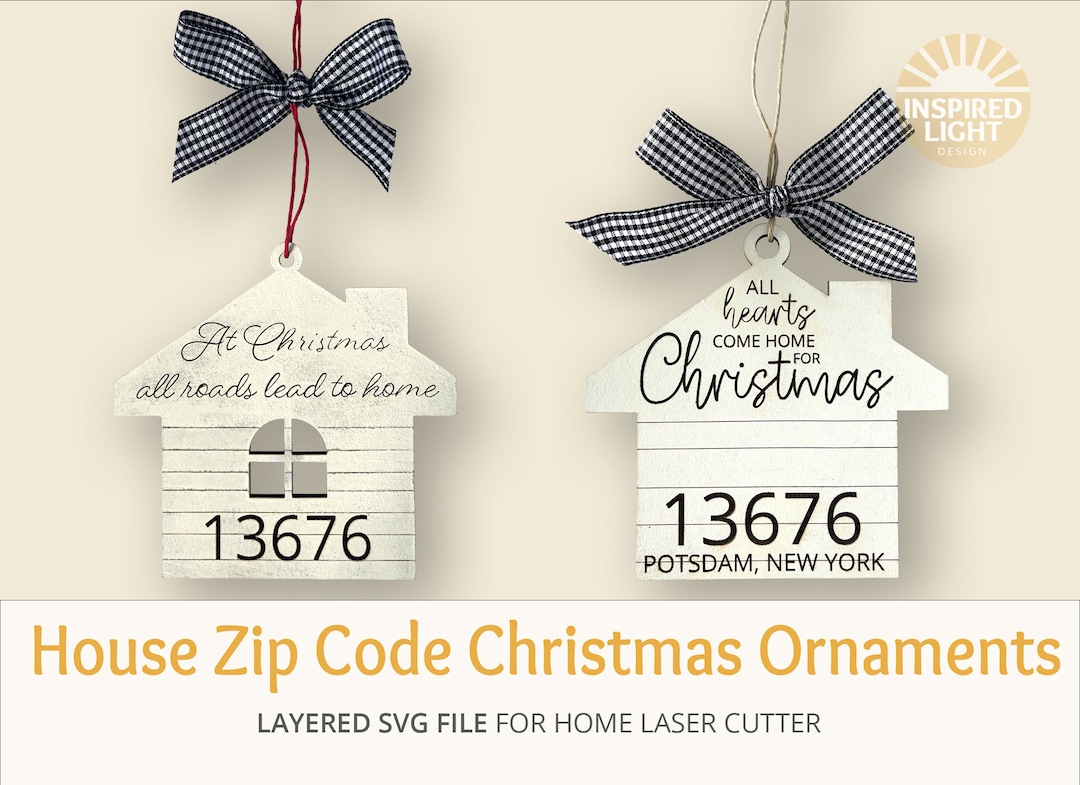 Zip Code House Christmas Ornament SVG Bundle , All Hearts Come Home for ...