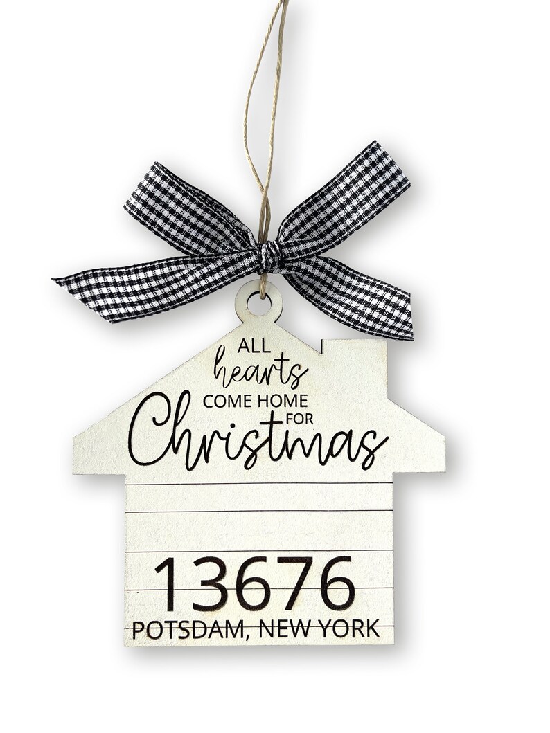 Zip Code House Christmas Ornament SVG Bundle All Hearts Come - Etsy