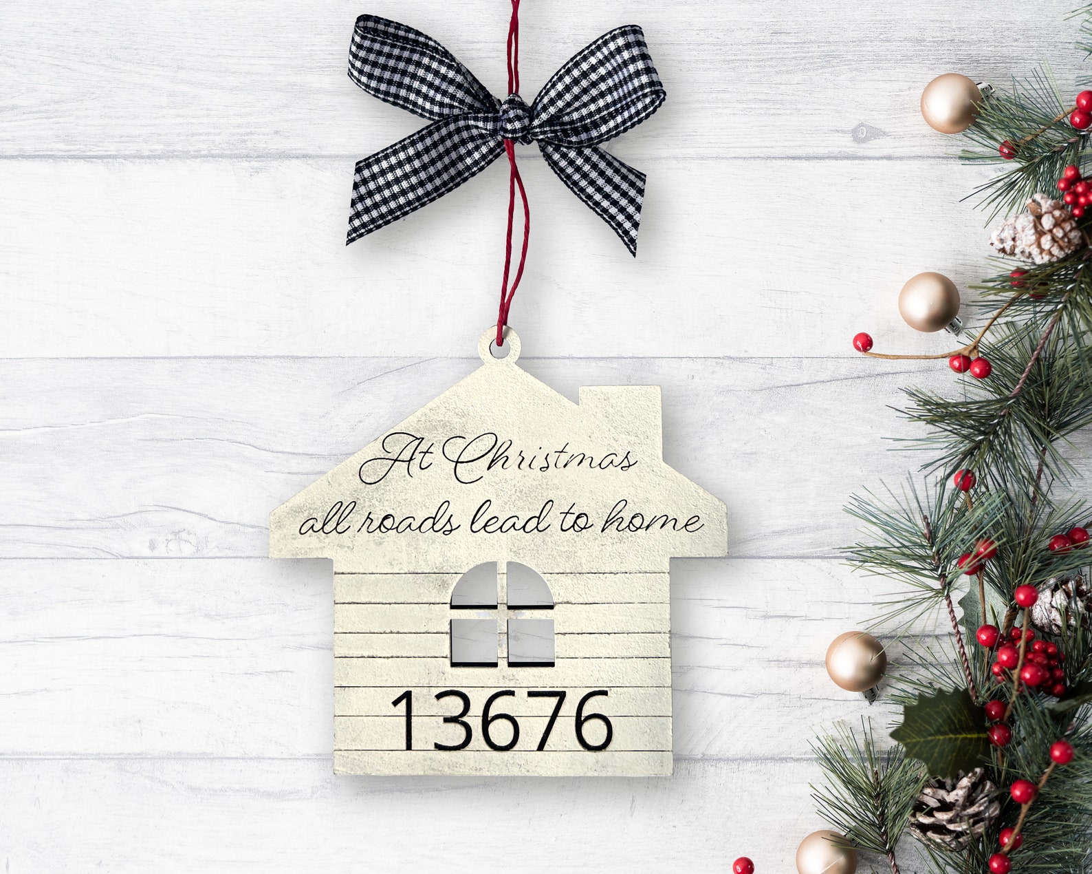 Zip Code House Christmas Ornament SVG Bundle All Hearts Come - Etsy