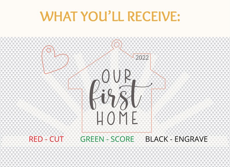 Our First Home Christmas Ornament SVG Editable Heart for - Etsy