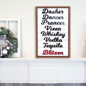 Reindeer and Liquor Names Humorous SVG File, 2 Size Sign Set, Laser ...