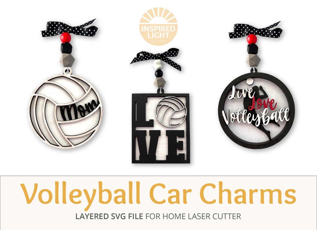 Volleyball Charm Ornament SVG, Mother and Coaches Gift, Vollyball Live ...