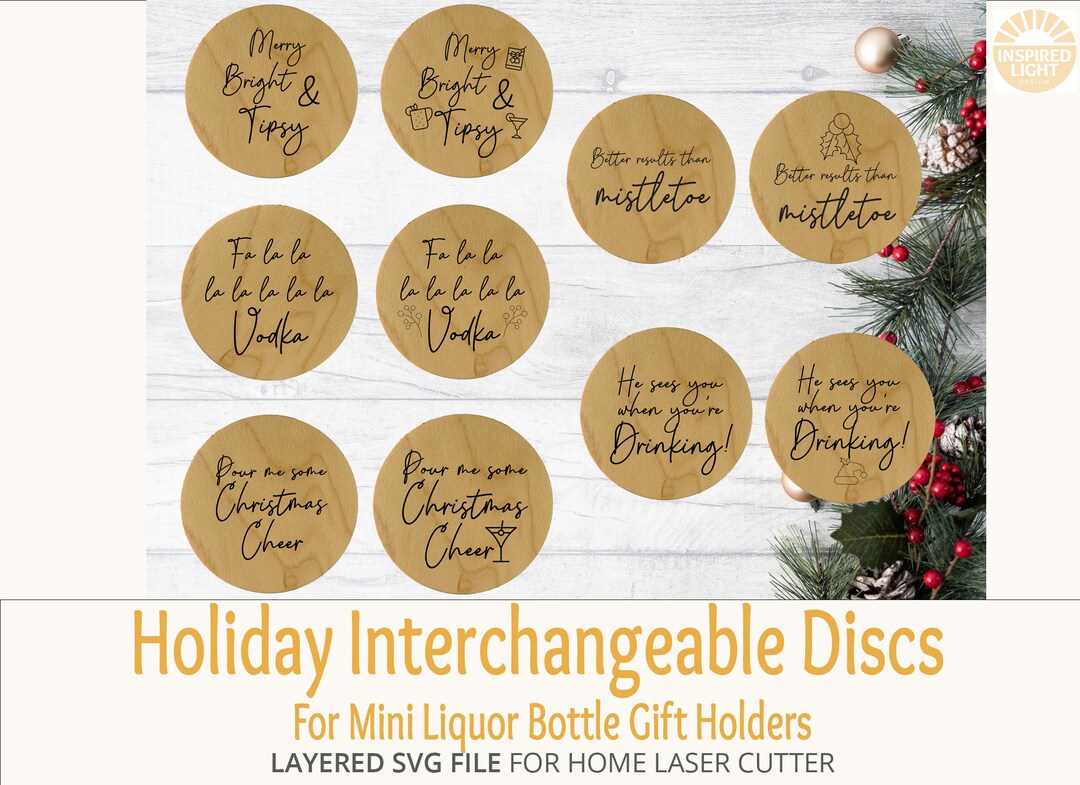 Interchangeable Holiday Disc SVG File. to Be Used With the Mini Liquor ...