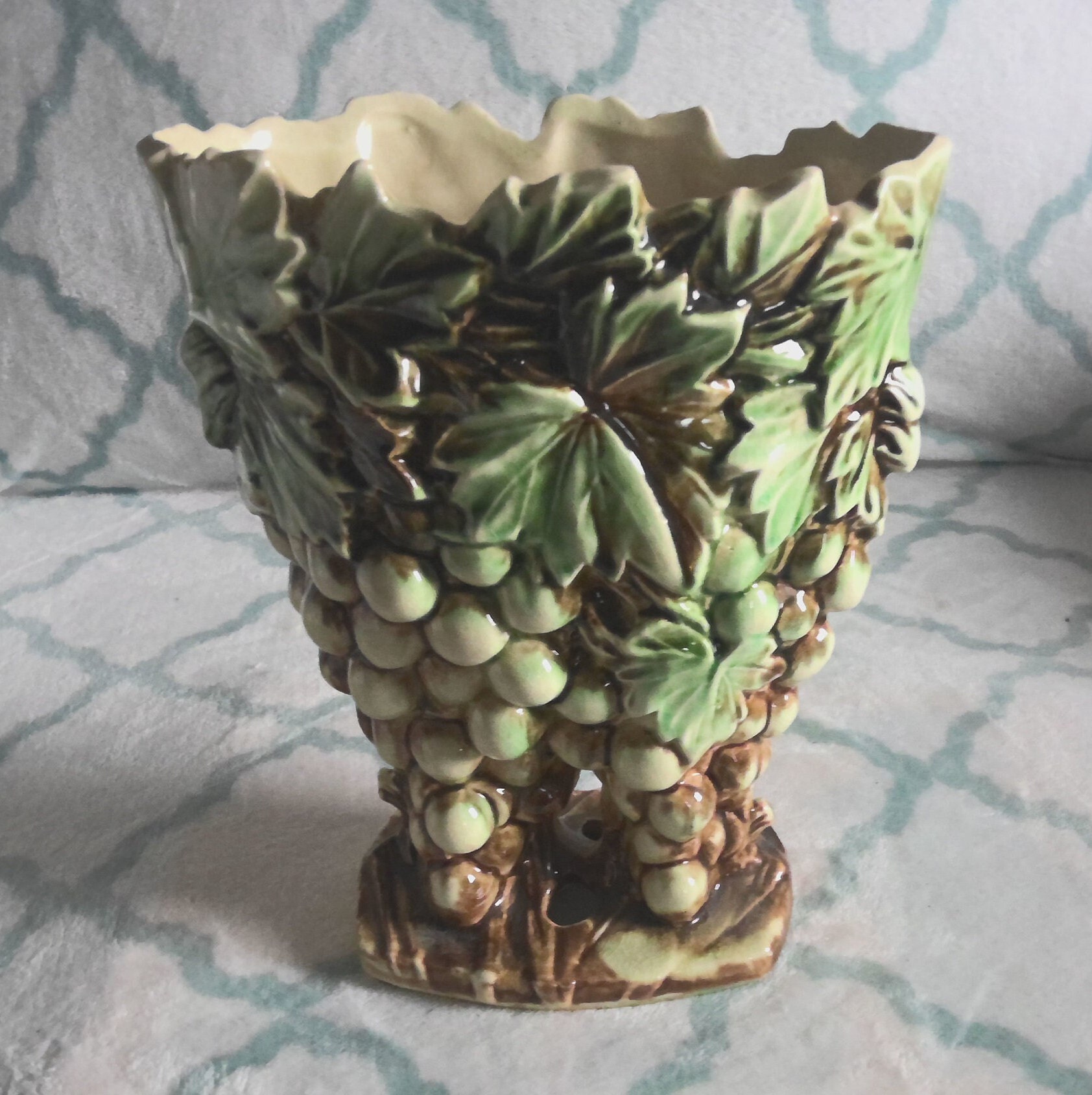 Vintage Mccoy Grapes Vase - Etsy