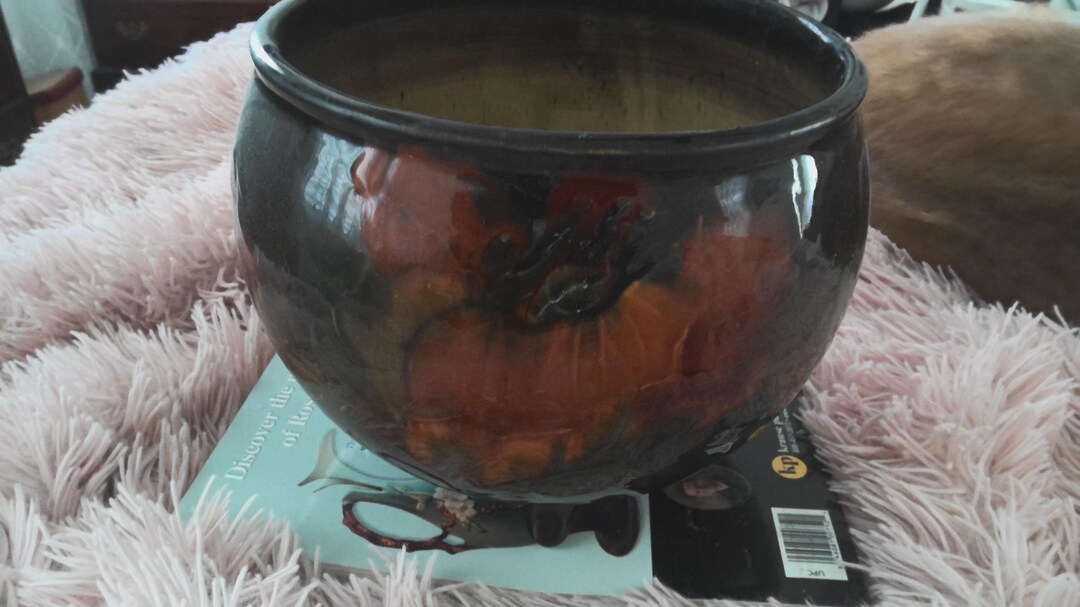Vintage Mccoy Loy Nel Art Jardiniere With Hand Painted Pumpkins - Etsy