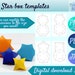 7 Star Box Template, Star Box SVG, Transparent Star Box, Star Shape ...