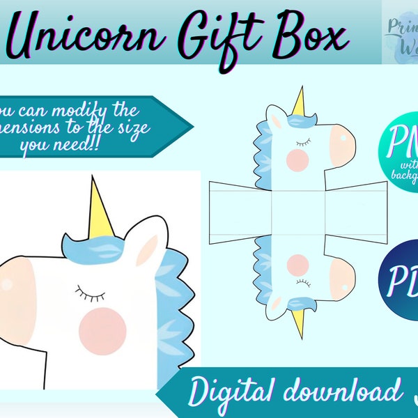 Curvy Box Template - Etsy