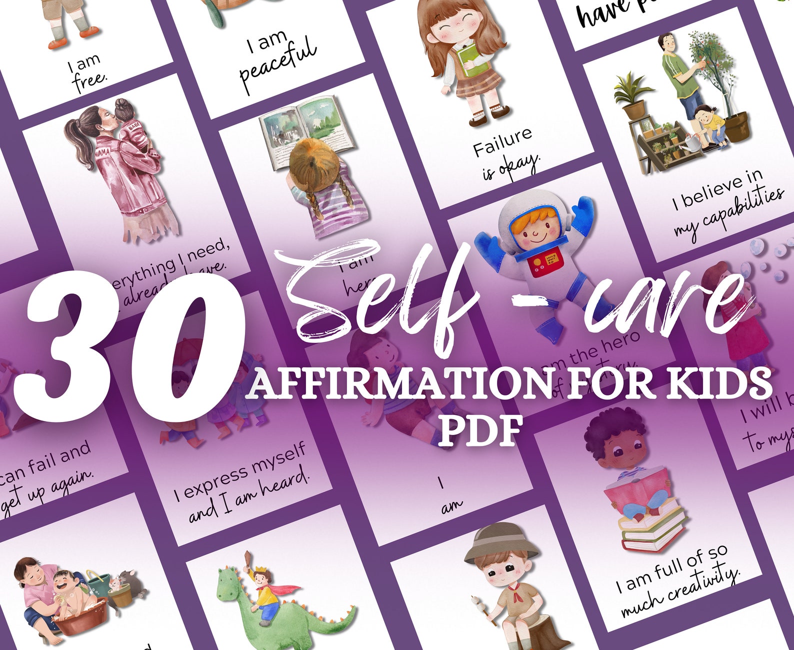 Printable Affirmation Cards for Kids, Motivational Cards, Positivity ...