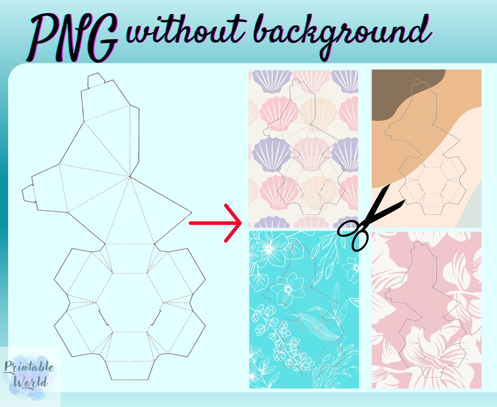 Diamond Gift Box Template, Candy Box Template, Printable PDF Template ...