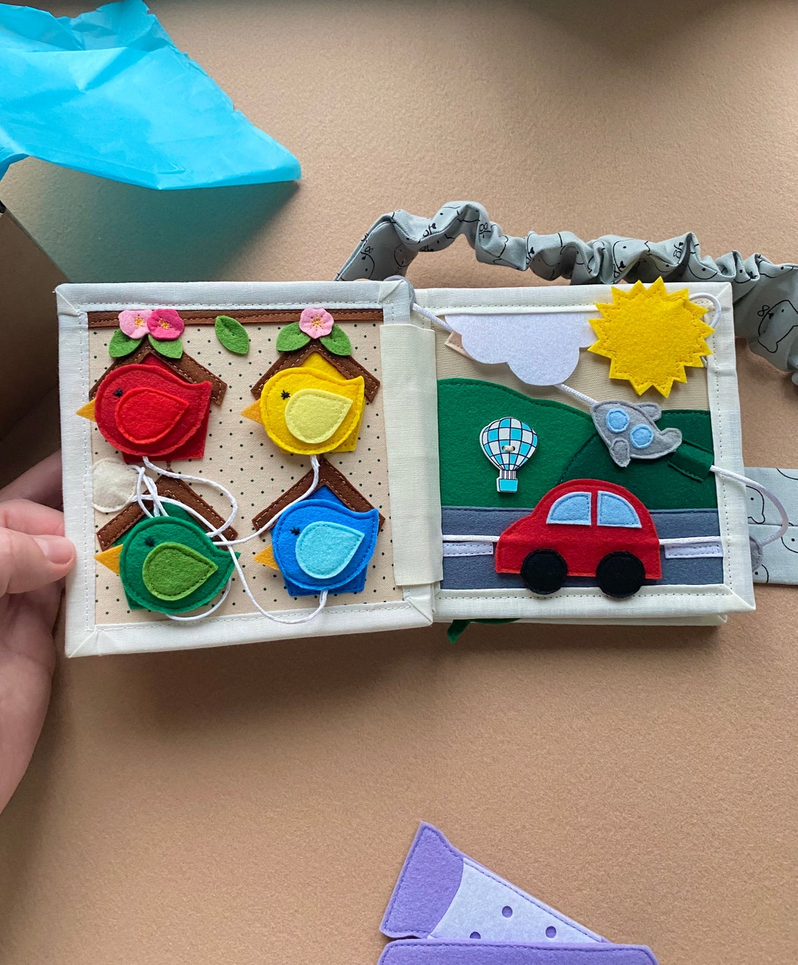 Felt Book, Gift for a Year, Soft Book, Educational Book, Personalized ...