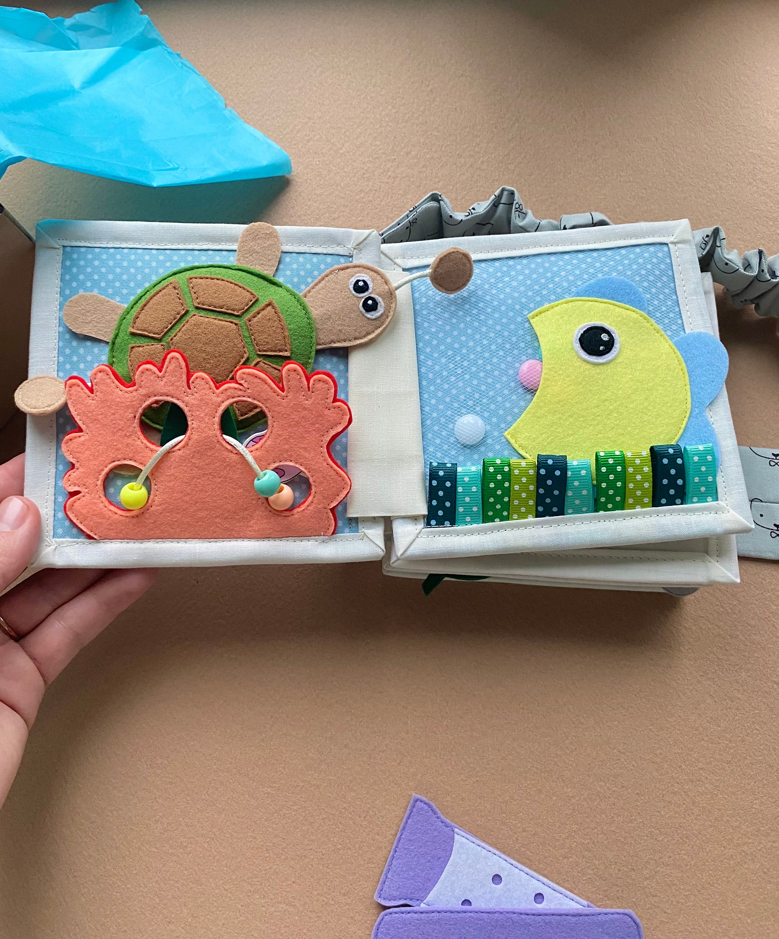 Felt Book, Gift for a Year, Soft Book, Educational Book, Personalized ...