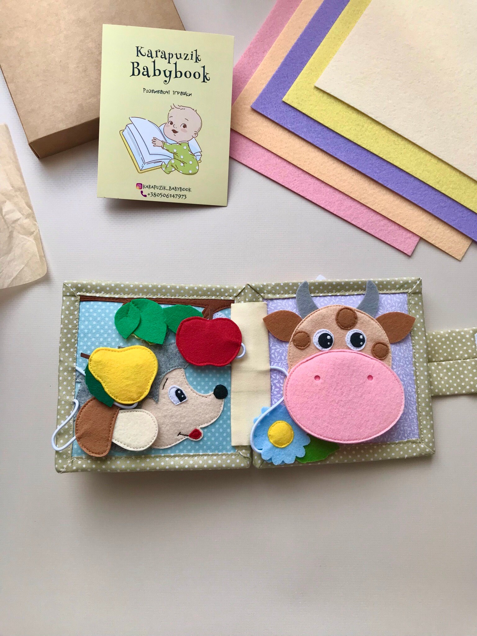 Felt Book, Gift for a Year, Soft Book, Educational Book, Personalized ...