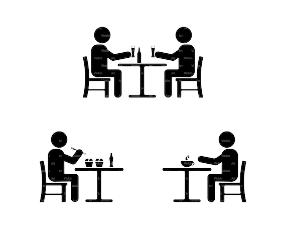 Eating Drinking Beer Stick Figure Man Person Pictogram Sitting - Etsy