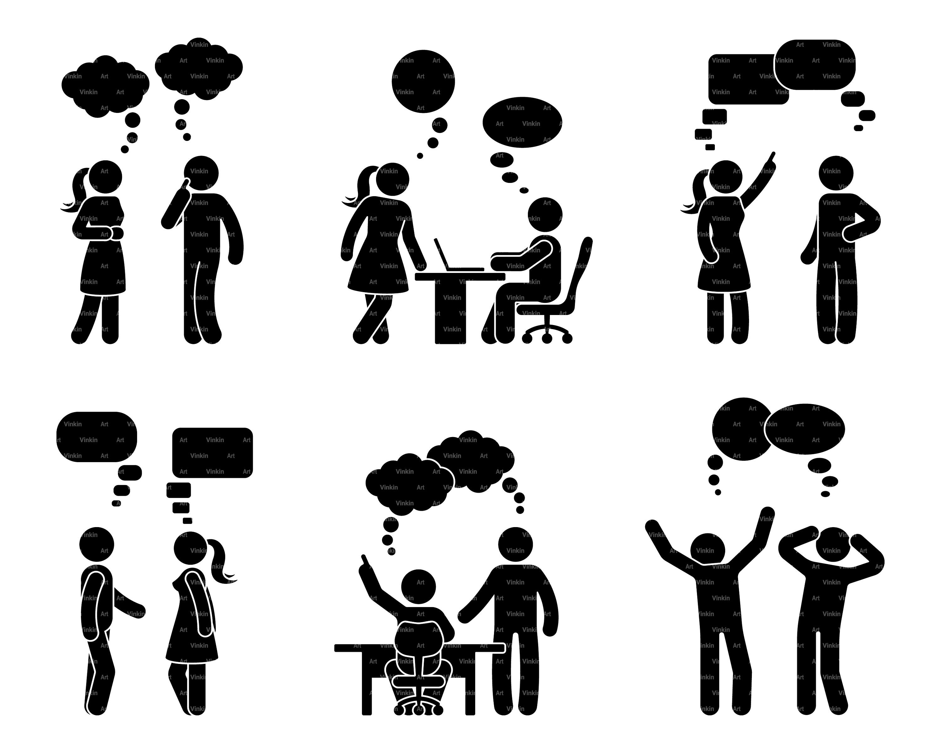 Speech Bubble Talking People Conversation Communication Dialog Cloud ...