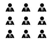 Stick Figure Man Wear Suit Tuxedo Collar Shirt Bow Tie Pocket - Etsy