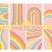 Retro Groovy Paper Patterns Pastel Digital Paper Scrapbook Digital ...