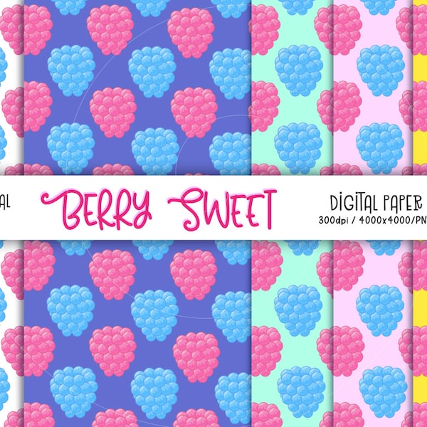 Blue Raspberry Clipart - Etsy