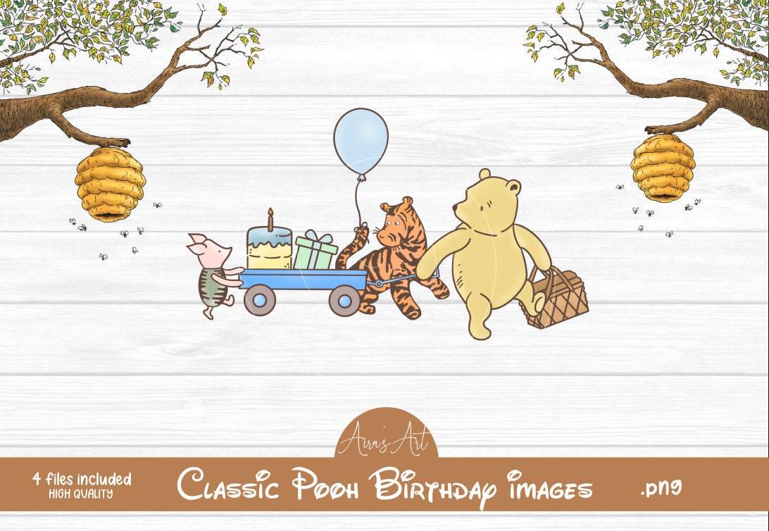 Winnie the Pooh Birthday Image Tree Clipart Piglet Tigger Images ...