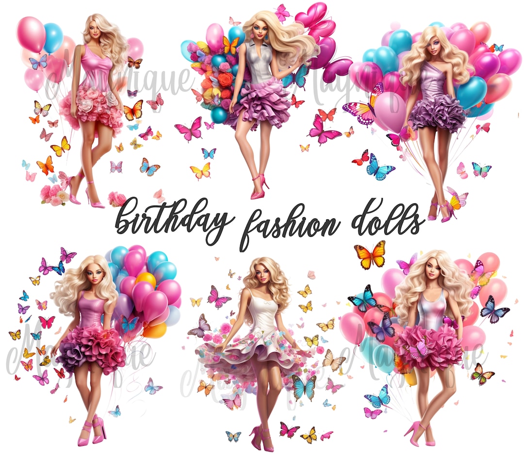 Fashion Birthday Barb Doll Clipart Images Transparent Png Watercolor ...