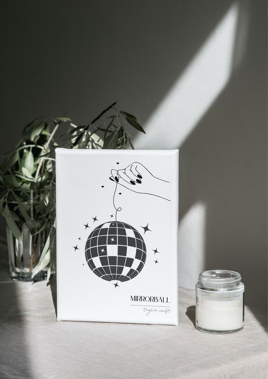 Mirrorball Fine Line Drawing Print/ Disco Ball Print / Taylor - Etsy