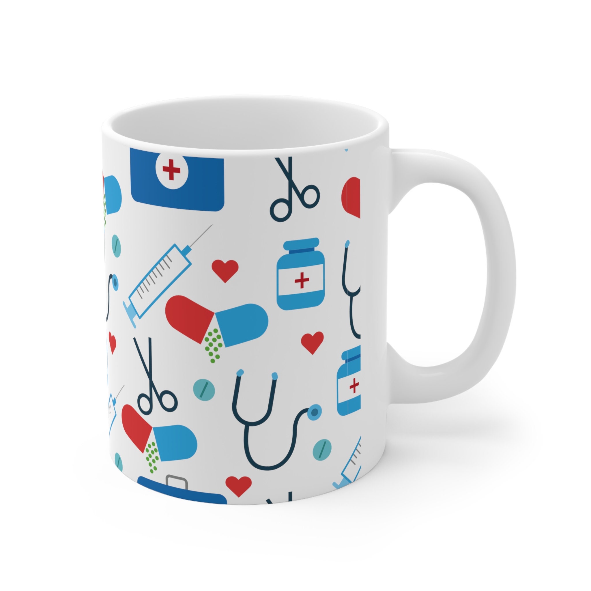 Nurse Appreciation Mug Medical Pattern Ceramic Mug 11oz - Etsy