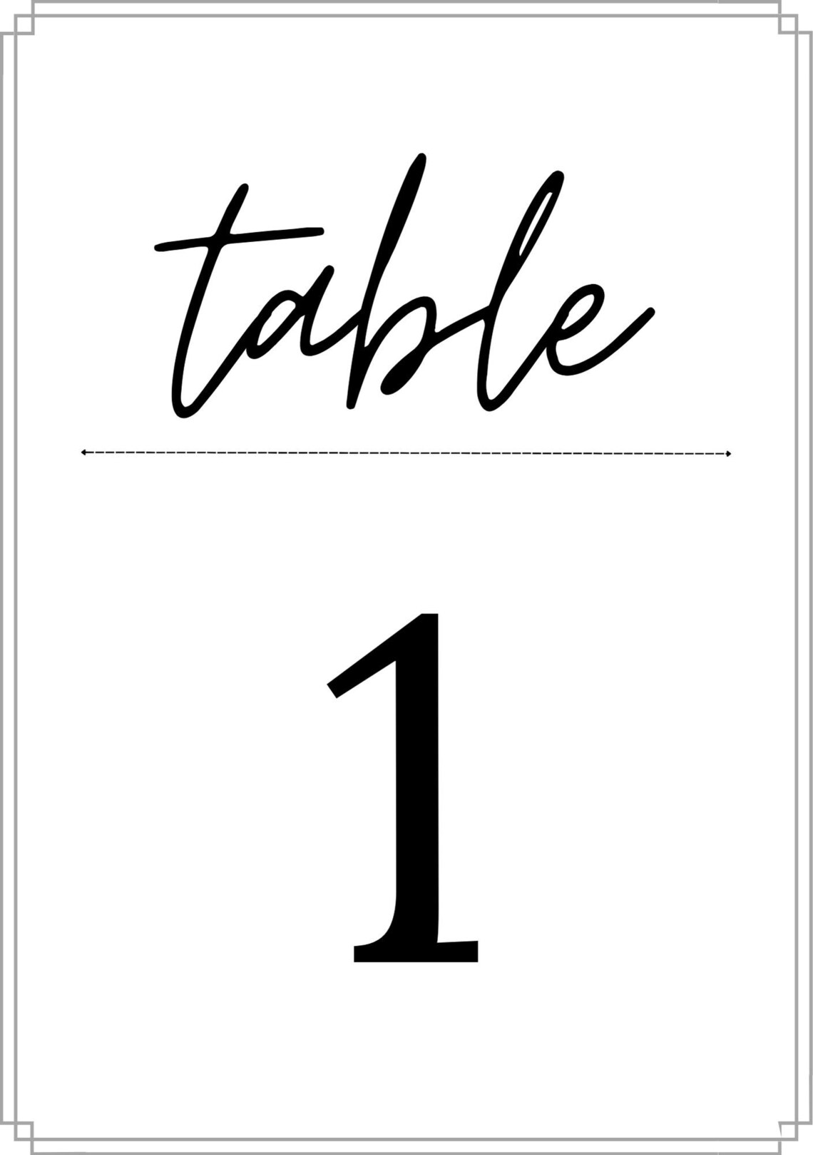 Table Numbers Printable, Table Numbers, Wedding Table Numbers ...