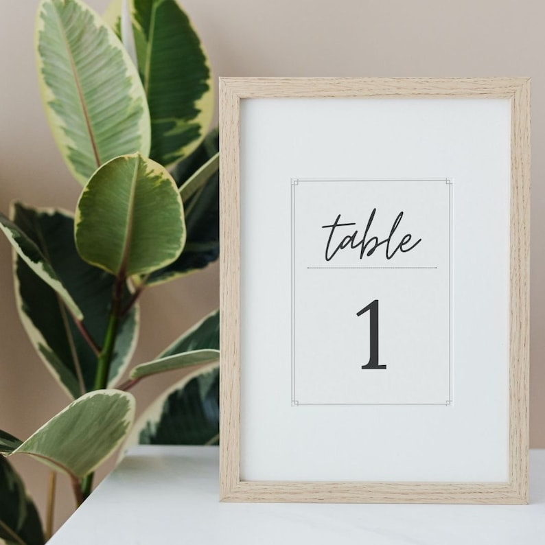 Table Numbers Printable, Table Numbers, Wedding Table Numbers ...