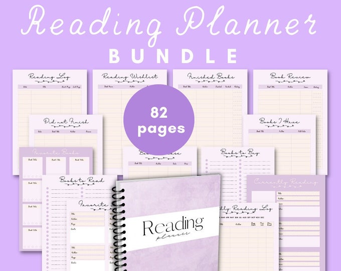 Reading Planner Printable Reading Journal Tracker Book Review Reading ...
