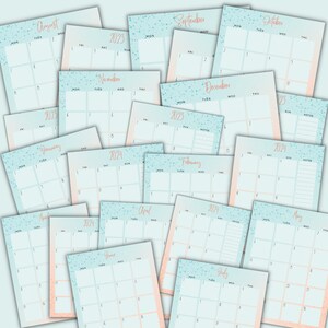 2023-2024 School Year Calendar Printable, Editable Kids Calendar, 12 ...