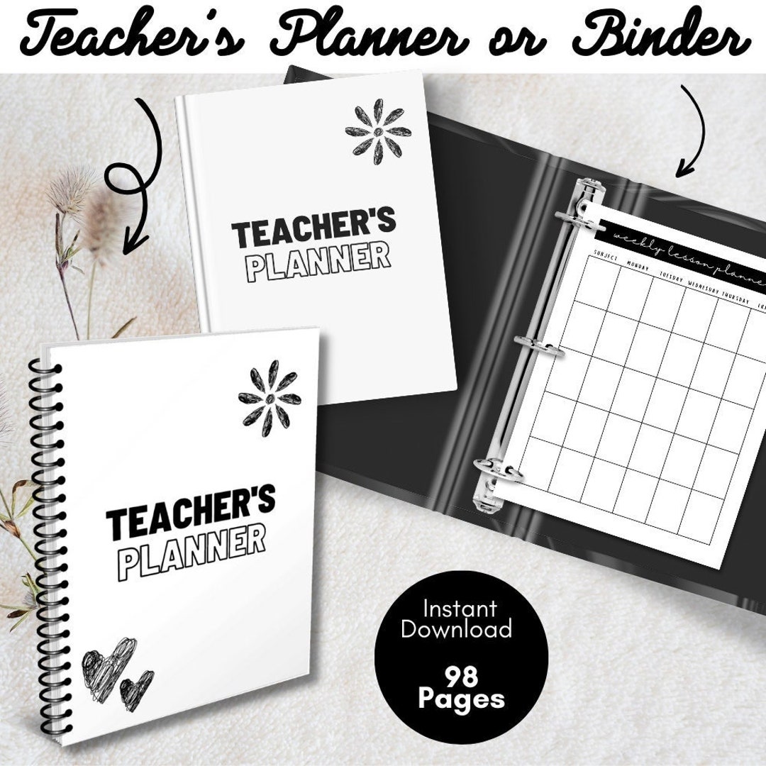 Teacher Planner 2023-2024, Lesson Planner Printable, Academic Planner ...