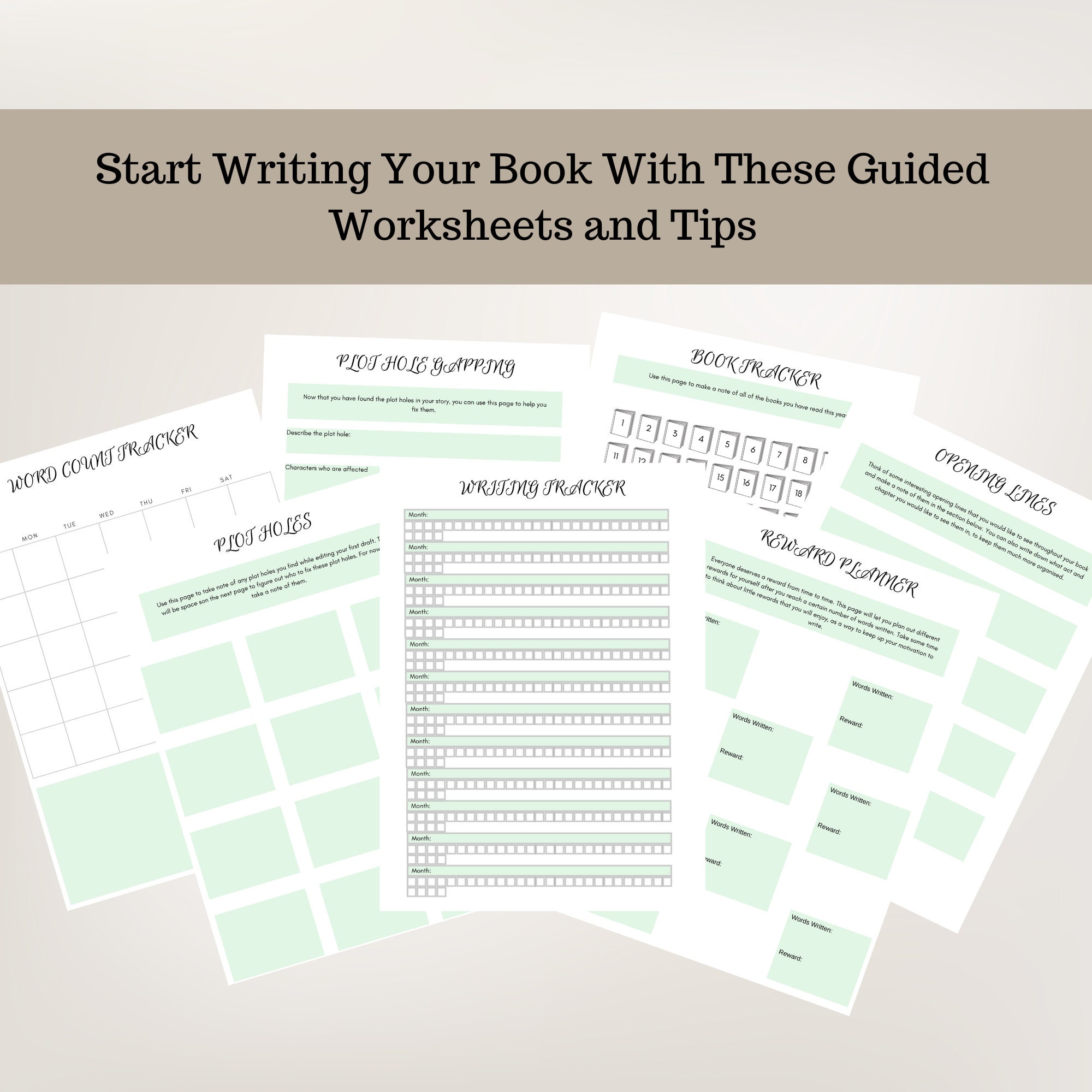 Editable Author Writing Planner in Canva Writers Planner Novel Planner ...