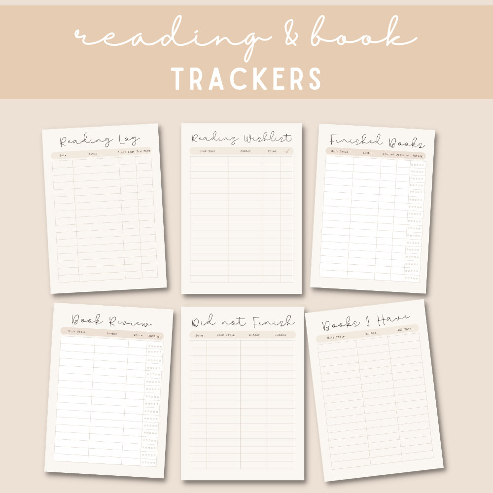 Reading Planner Printable Reading Journal Tracker Book Review Reading ...