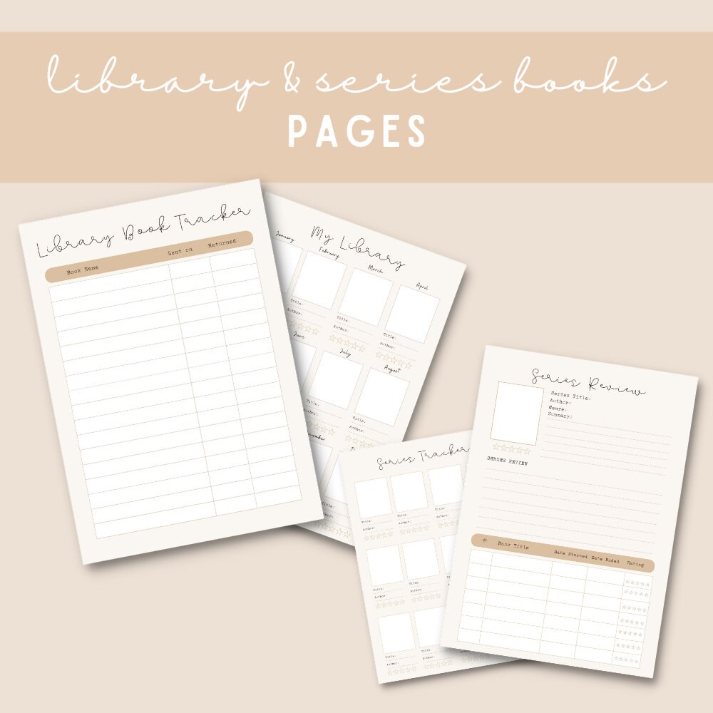 Reading Planner Printable Reading Journal Tracker Book Review Reading ...