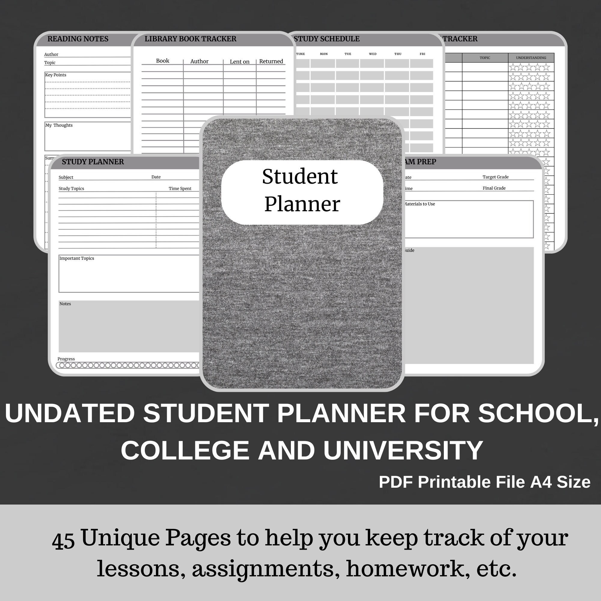 Printable Student Planner Printable Planner School Planner - Etsy