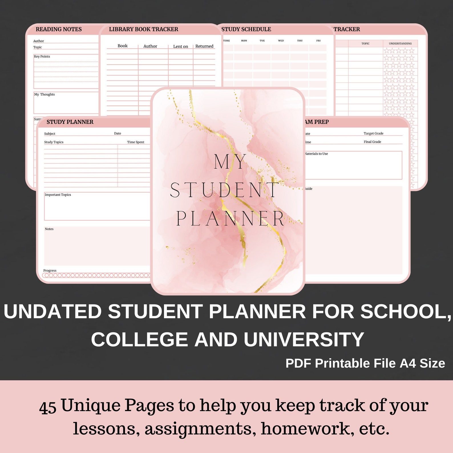 Printable Student Planner, Printable Planner, School Planner, Academic ...