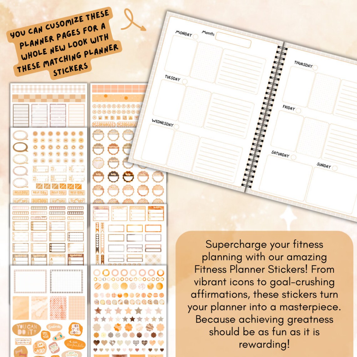 Ultimate Fitness Planner and Workbook Bundle/ Printable Planner and ...