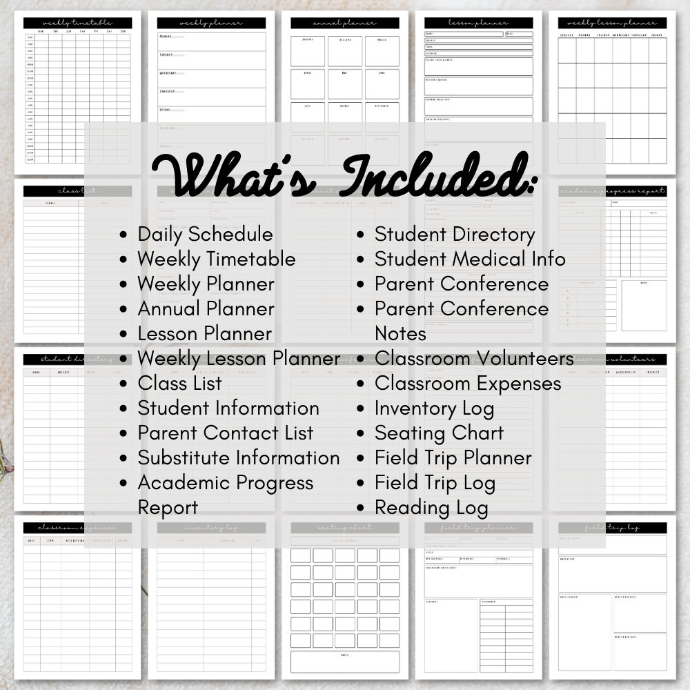 Teacher Planner 2023-2024 Lesson Planner Printable Academic - Etsy