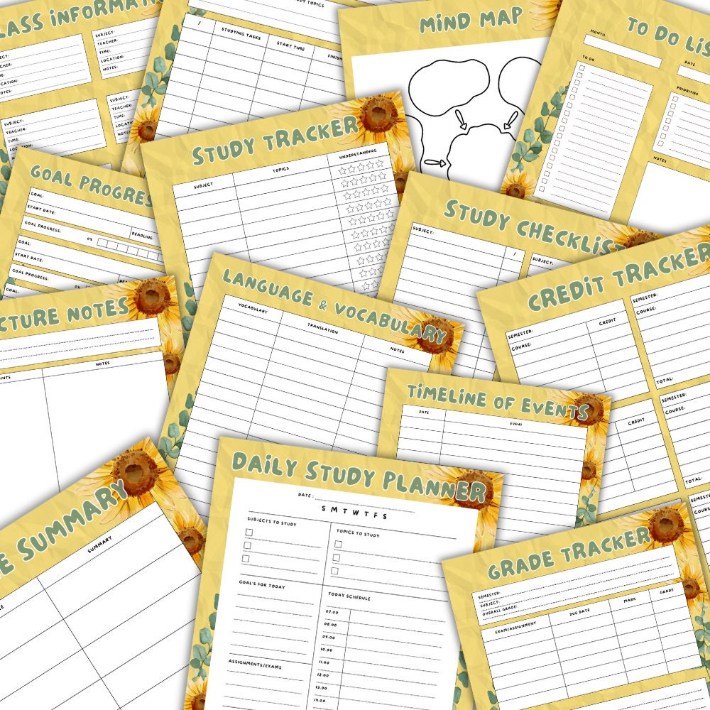 Printable Student Planner, Printable Planner, School Planner, Academic ...
