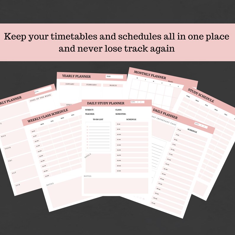 Printable Student Planner, Printable Planner, School Planner, Academic ...