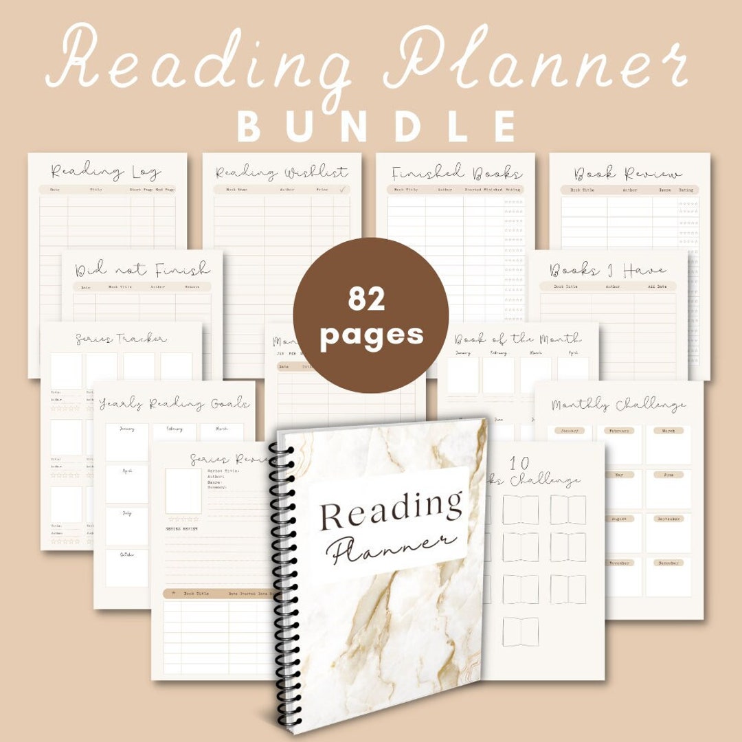 Reading Planner Printable Reading Journal Tracker Book Review Reading ...